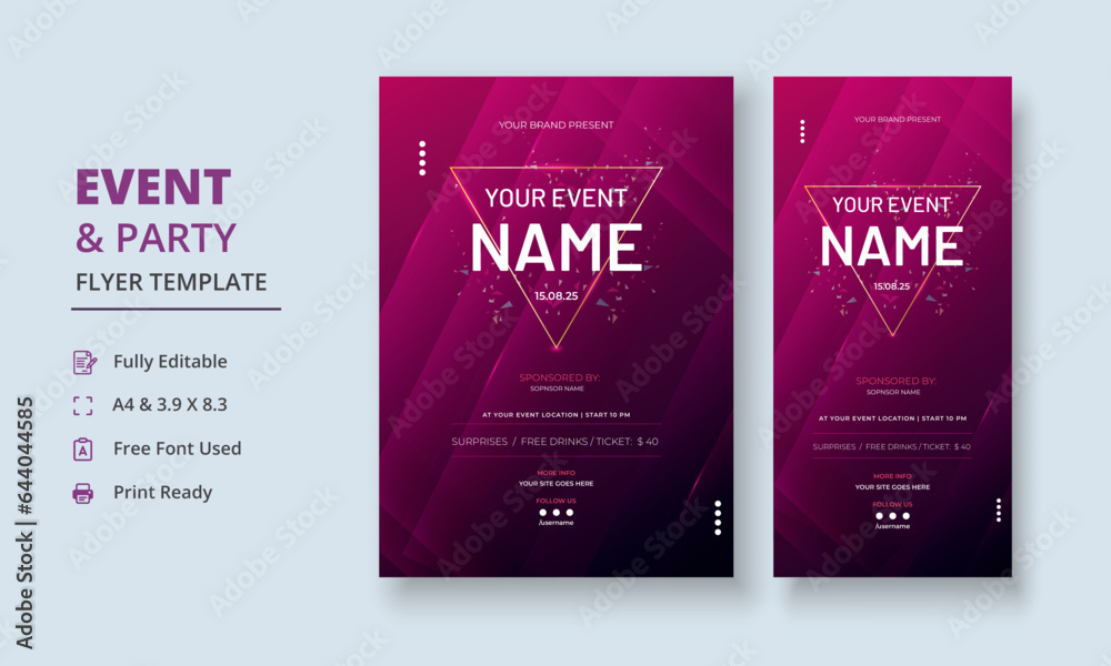 Multipurpose Event Flyer, Multipurpose Party Flyer, Event Roll Up ...