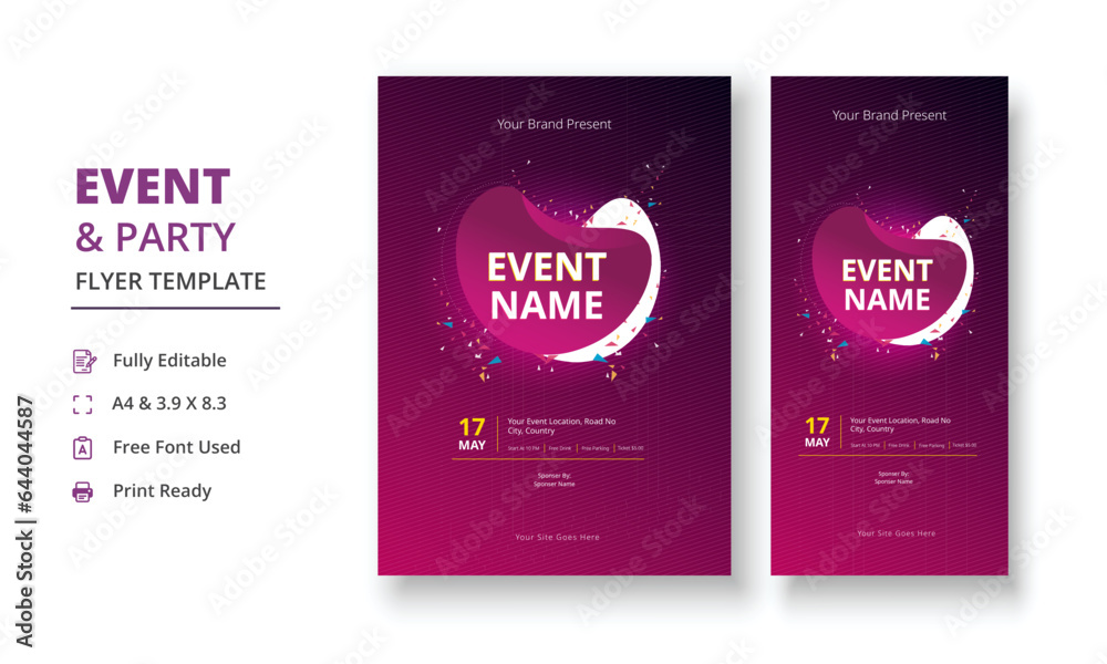 Multipurpose Event Flyer, Multipurpose Party Flyer, Event Roll Up ...