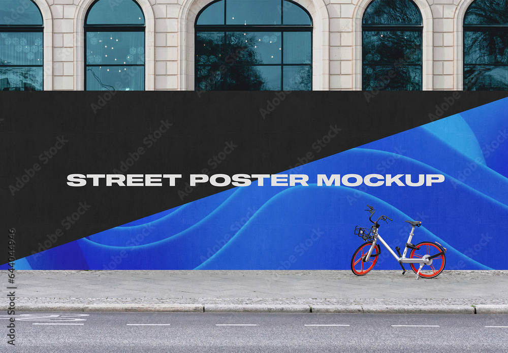 City Hoarding Street Urban Outdoor Poster Mockup Template Branding ...