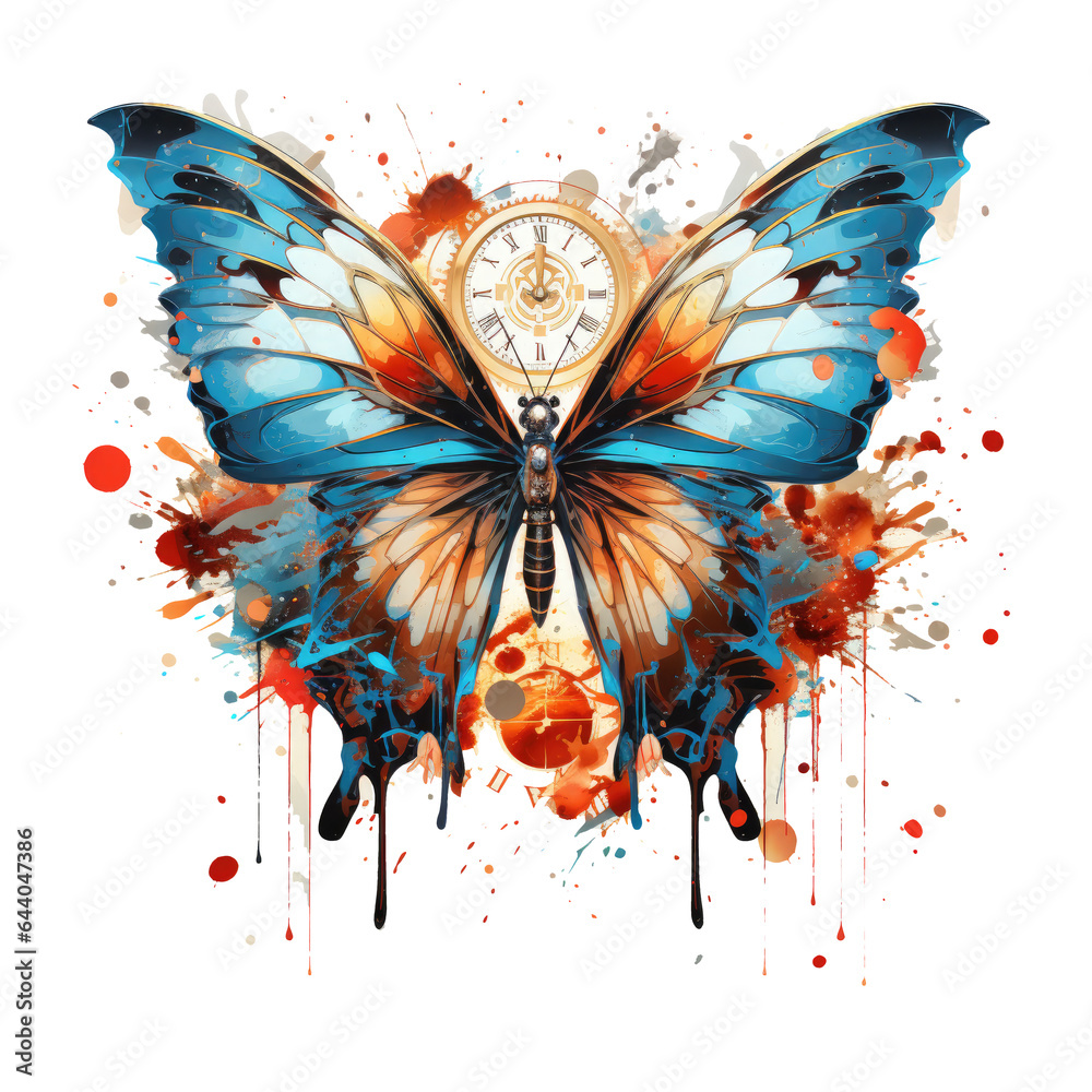 A butterfly's flight through time English Butterfly t-shirt design ...