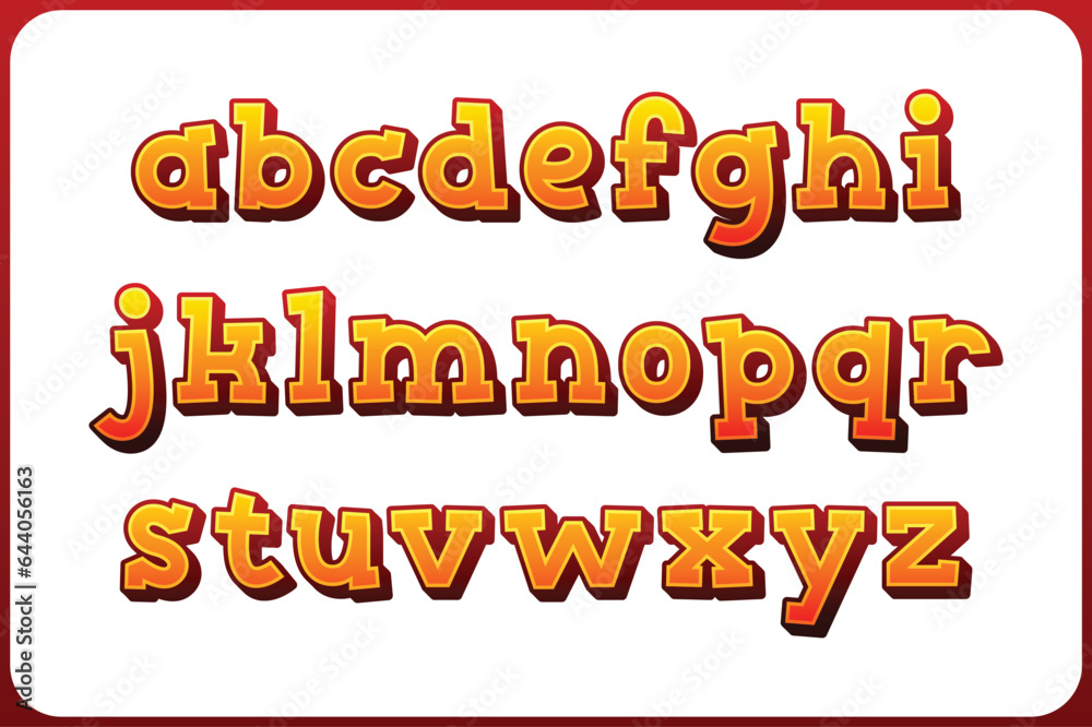 Versatile Collection of Sunset Alphabet Letters for Various Uses Stock ...
