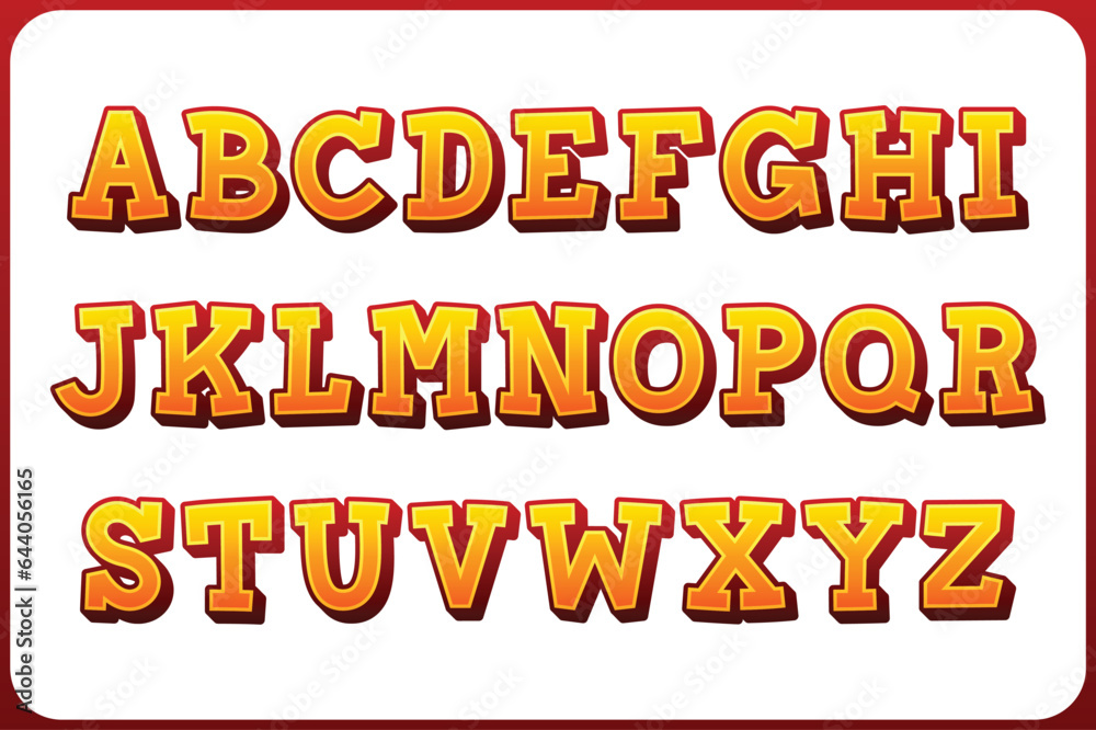 Versatile Collection of Sunset Alphabet Letters for Various Uses Stock ...