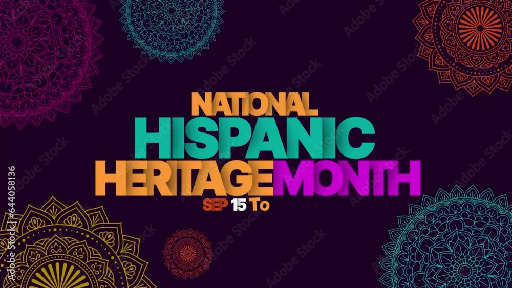 National Hispanic Heritage Month Sep 15 to Oct 15 with Animation for ...