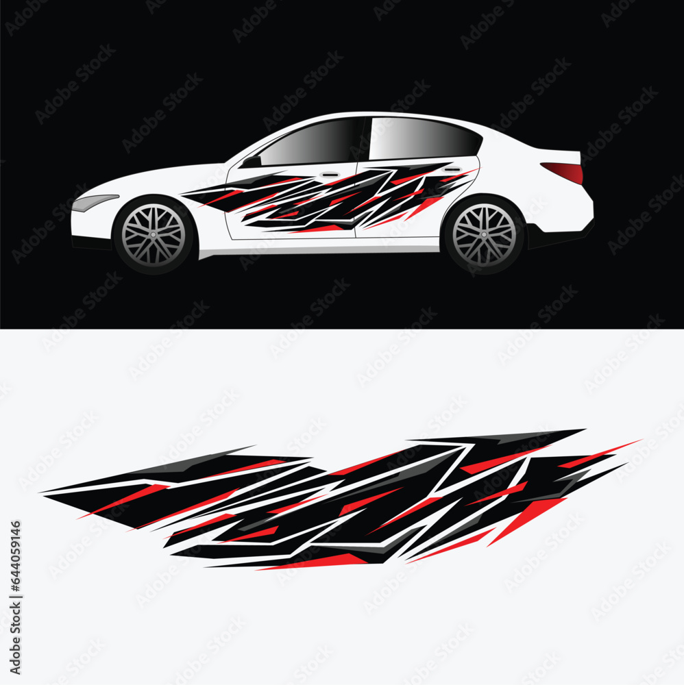 vector car livery decal sticker design. car body background stickers ...
