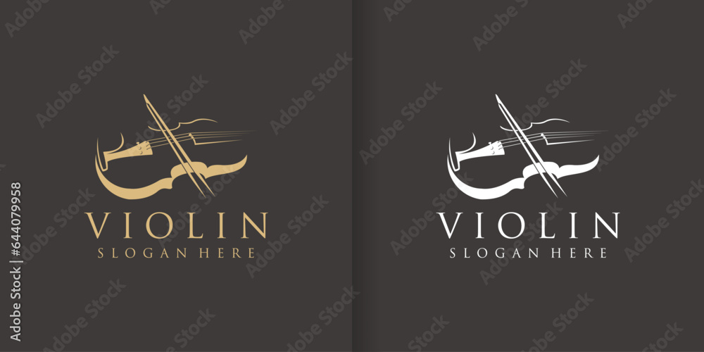Stylized violin icon logo vector. Inspiration for the Violin Contra ...