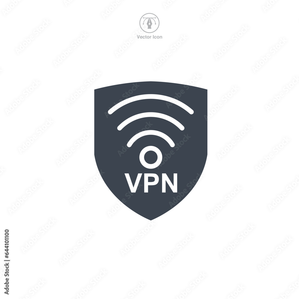 VPN. Virtual Private Network icon symbol vector illustration isolated ...