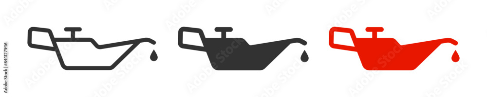 Oil car icon. Engine oil signs. Car check on the dashboard symbol ...