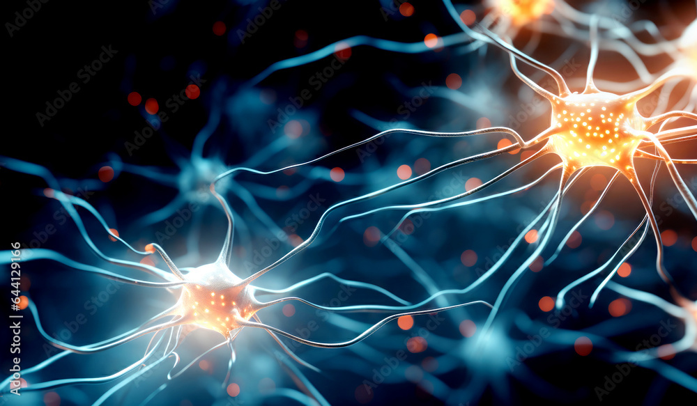 This abstract 3D illustration showcases the colorful biochemical ...