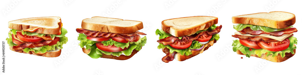 BLT Sandwich clipart collection, vector, icons isolated on transparent ...