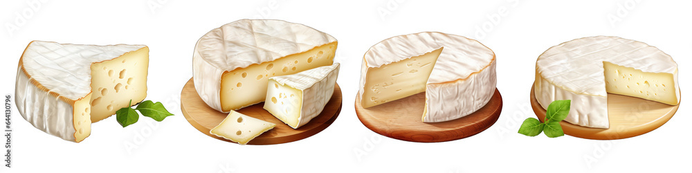 Brie Cheese clipart collection, vector, icons isolated on transparent ...