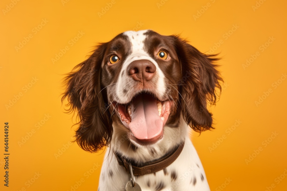 Lifestyle portrait photography of a smiling english springer spaniel ...