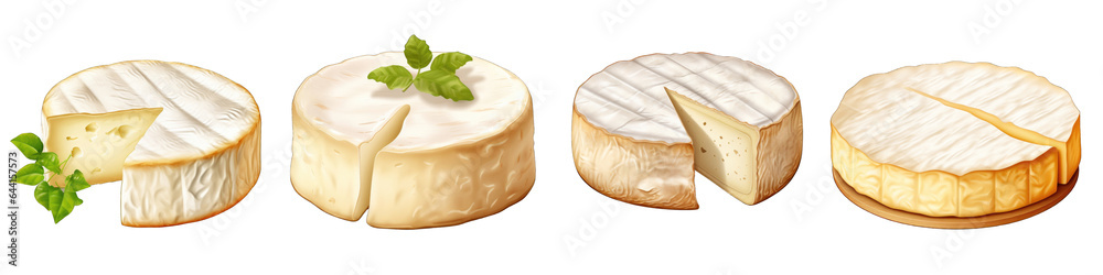 Camembert Cheese clipart collection, vector, icons isolated on ...