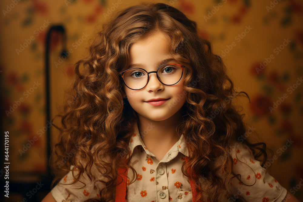 Generative Ai Portrait Of Cute Little Red Hair Girl Overjoyed Smiling 6658