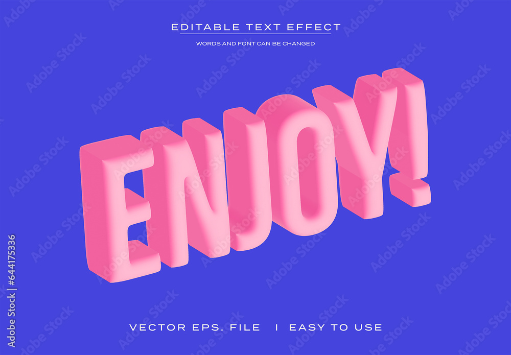 3D Text Effect Mockup Stock Template | Adobe Stock