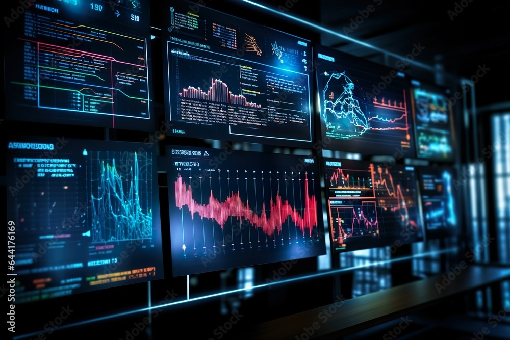 AI Unveiled: Holographic Data Analytics in a Research Lab Stock ...