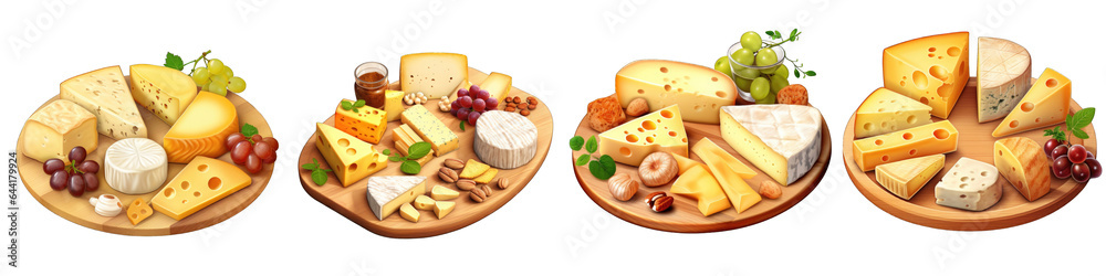 Cheese Platter clipart collection, vector, icons isolated on ...