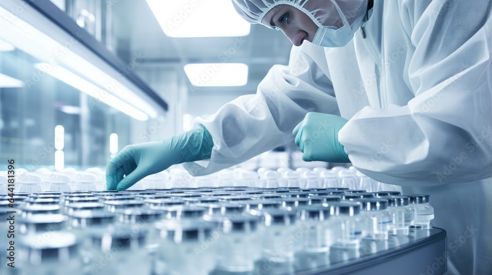 painstaking process of pharmaceutical manufacturing with a striking ...