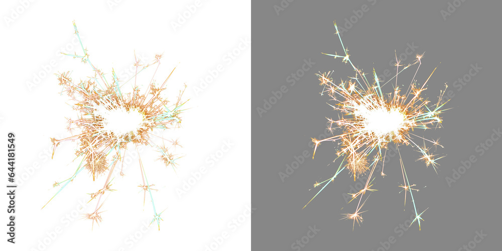 Sparkler light png. Burning sparkler fire with sparks flying around ...