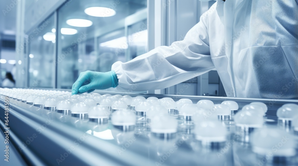 painstaking process of pharmaceutical manufacturing with a striking ...