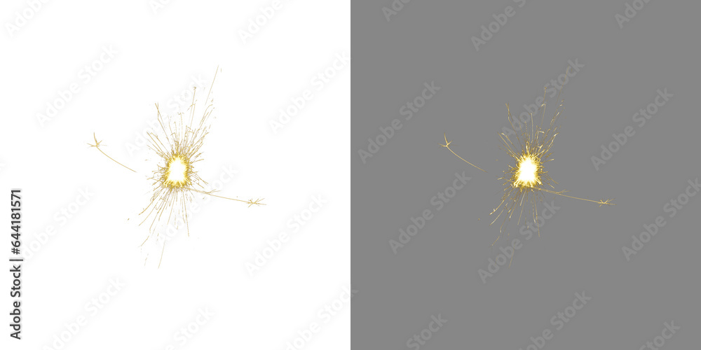 Sparkler light png. Burning sparkler fire with sparks flying around ...