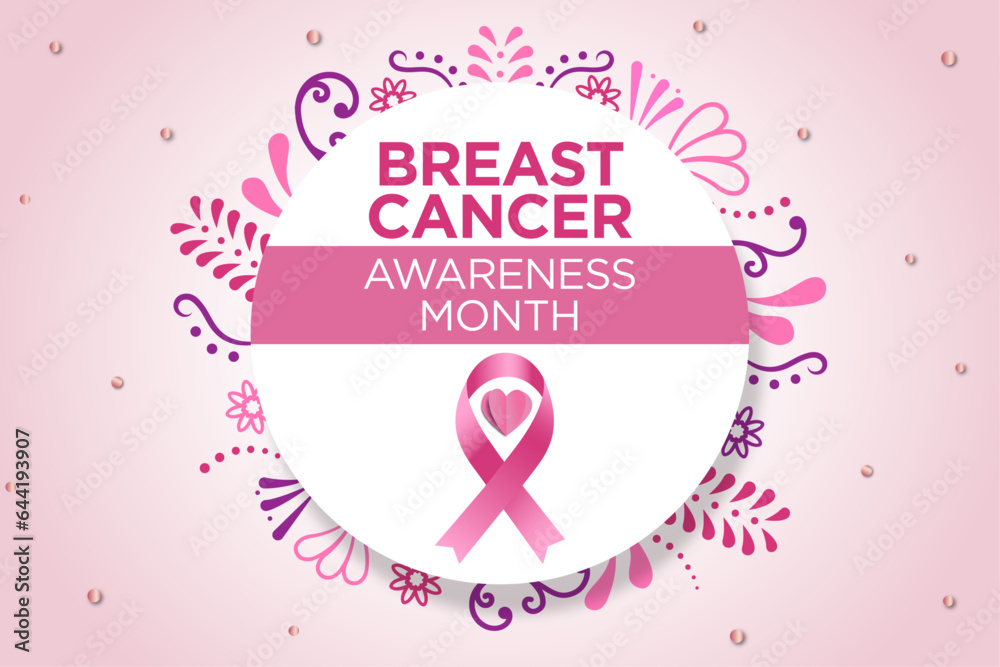 Banner del Día Internacional de lucha contra el Cáncer de mama, con ...