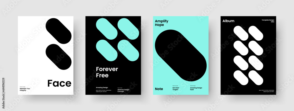 Modern Poster Layout. Isolated Report Template. Creative Flyer Design ...