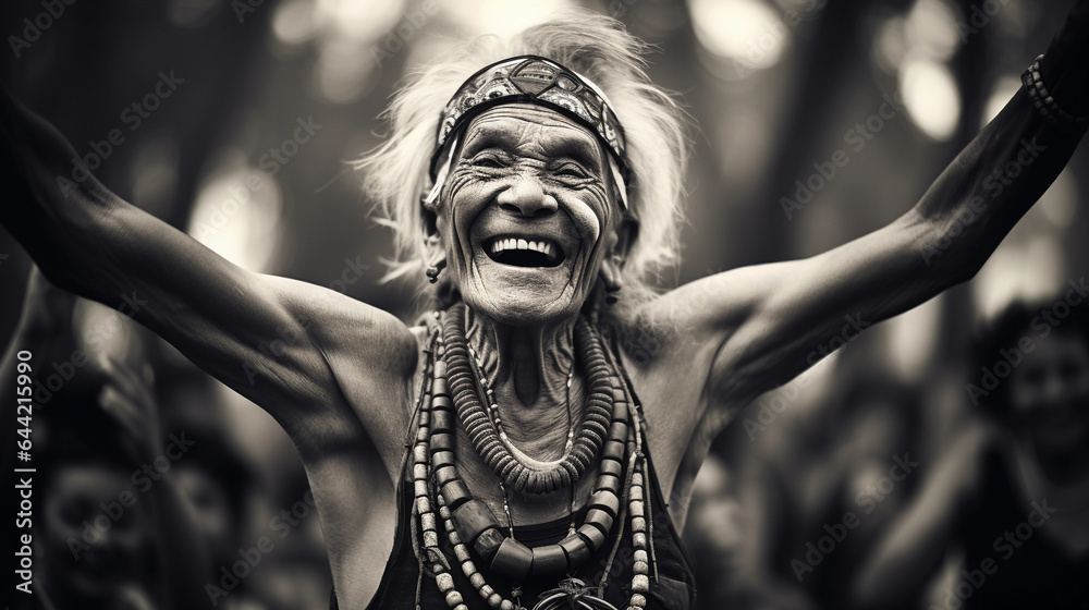 Maori Haka Dance, powerful expressions, tribal tattoos, black and white ...