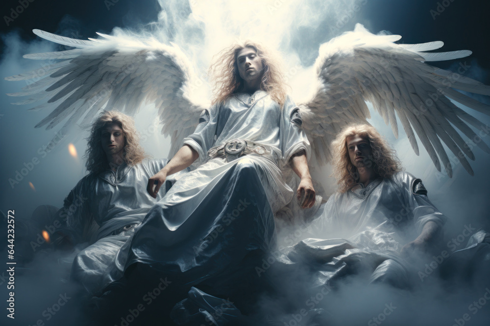 Satans falling angels defeated in darkness in deep sorrow and ...