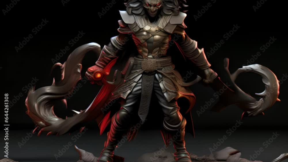 A Tiefling Trickster moves through the shadows with flaring red eyes ...