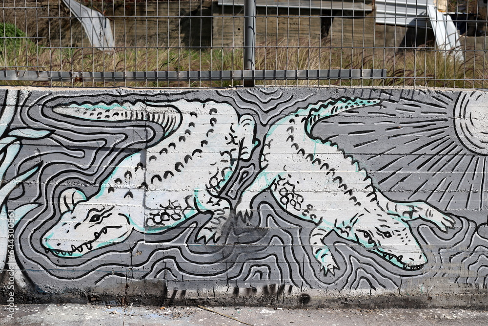 Tel Aviv Israel 20 . 01. 2023. Graffiti on walls in the city of Tel ...