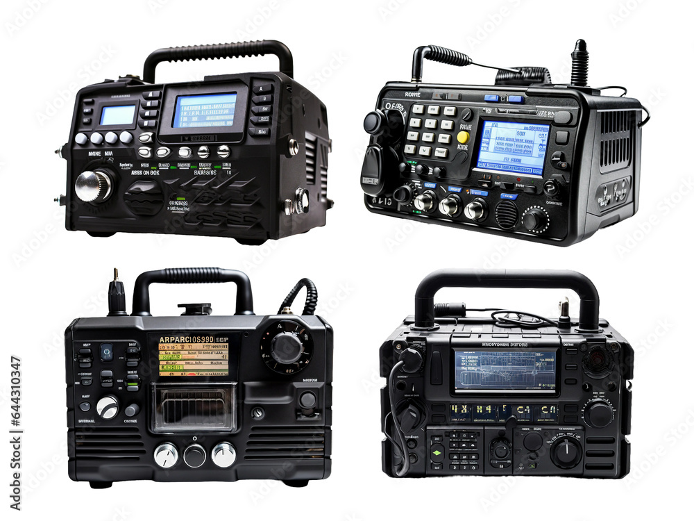 Police scanner, transparent background, isolated image, generative AI ...