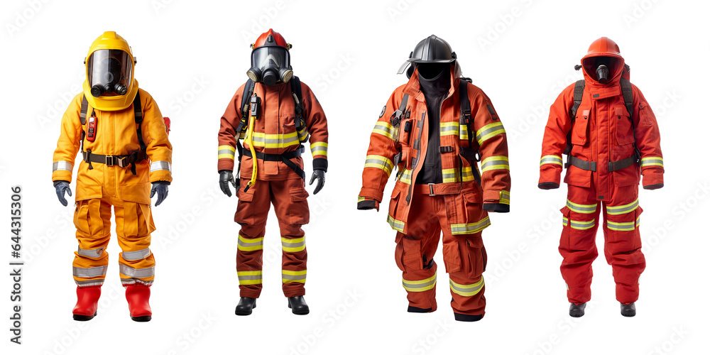 Fire Safety Suit, transparent background, isolated image, generative AI ...