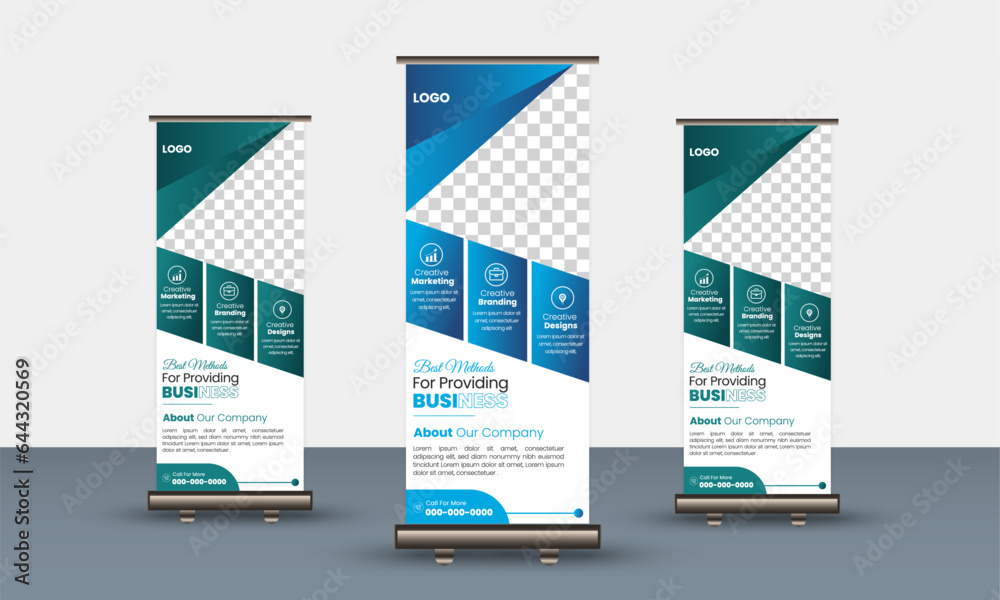 Creative Corporate Roll banner or Poster Design. abstract design with ...