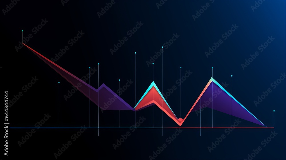 Minimalistic 2D Illustration of an Economic Growth Graph: A stylized ...