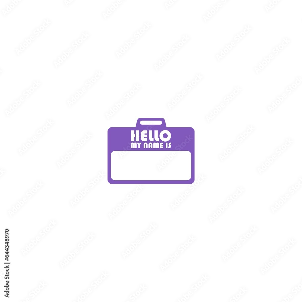 Hello my name card. Hello My Name Is Label isolated on white background ...