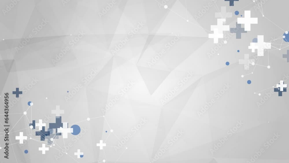 Healthcare medical background with crosses and plexus lines. Gray ...