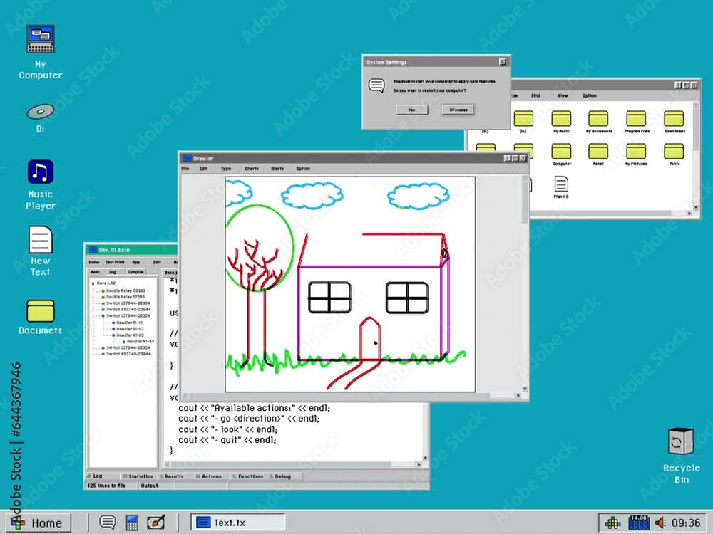 Old Operating System Template for Playback with Image Editor Software ...