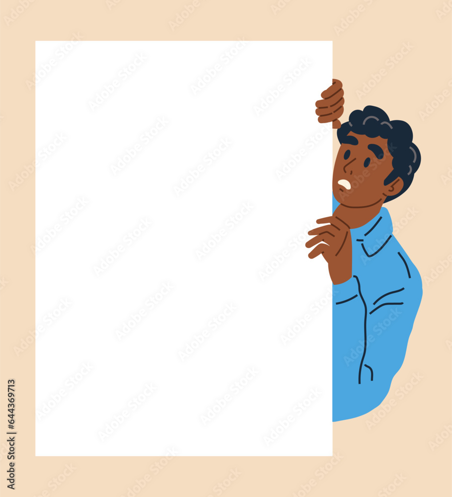 Spying, observing and sneaking. Vector illustration. Spy, enigmatic ...