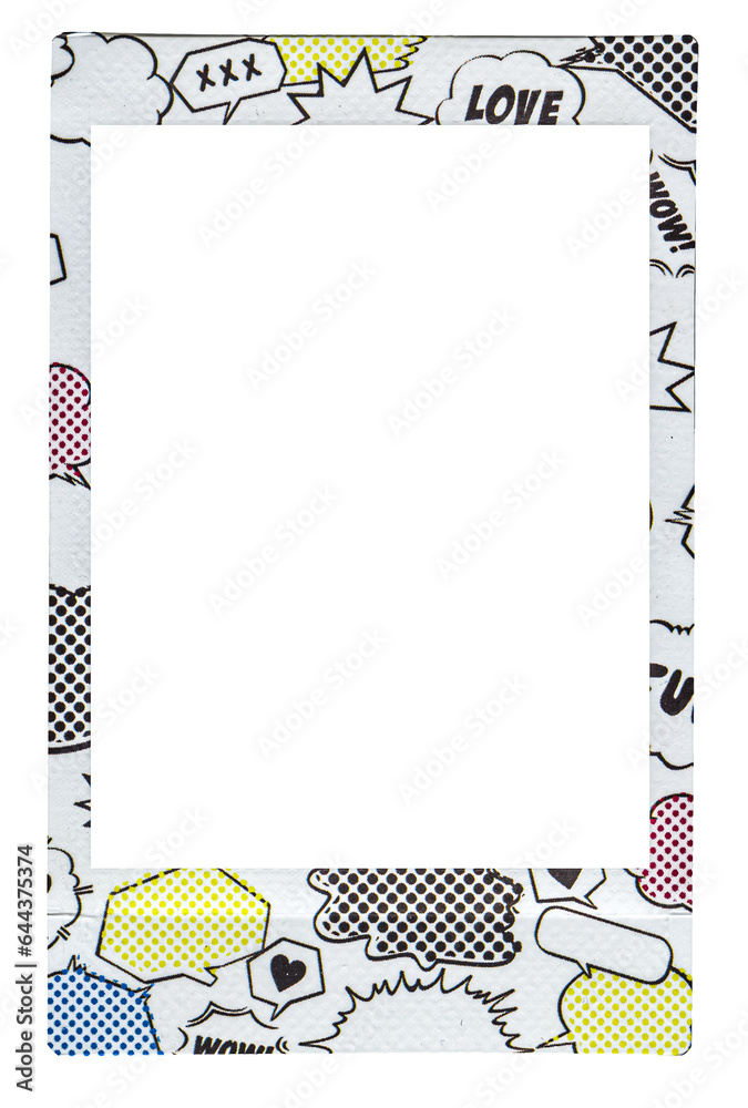 Instax Photo Polaroid Film Frame Overlays. Isolated PNG Textures. Stock ...