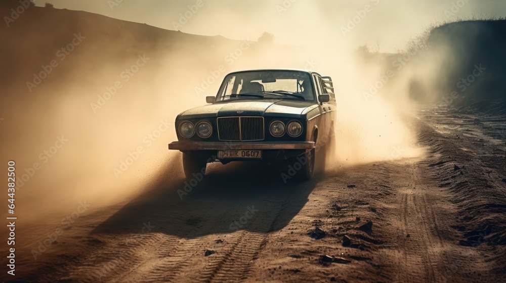 Sunset Drive: Off-Road Adventure with Vintage SUV, Speed through Nature ...