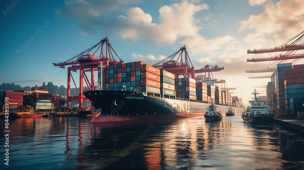 container ships sail across the ocean in this aerial photograph ...