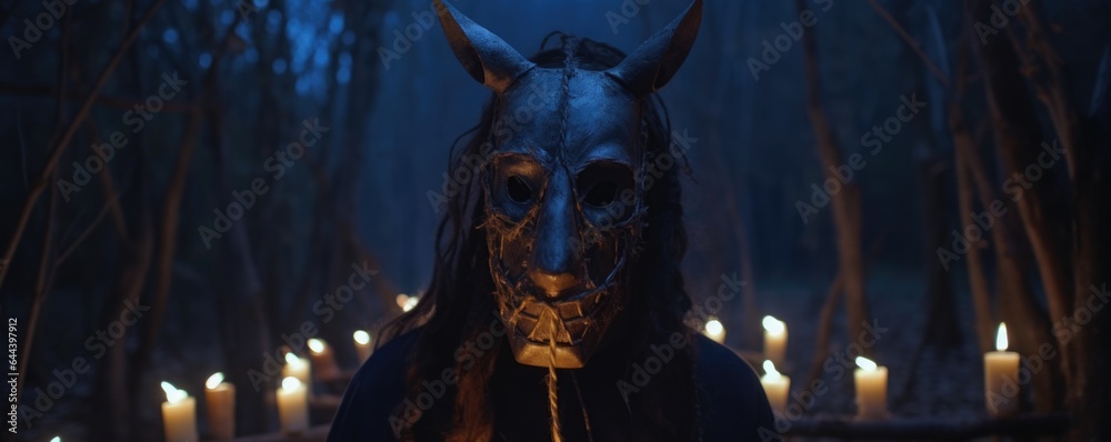 Masked Enigma: Cult Members in the Woods - Halloween, Masks, Creepy ...