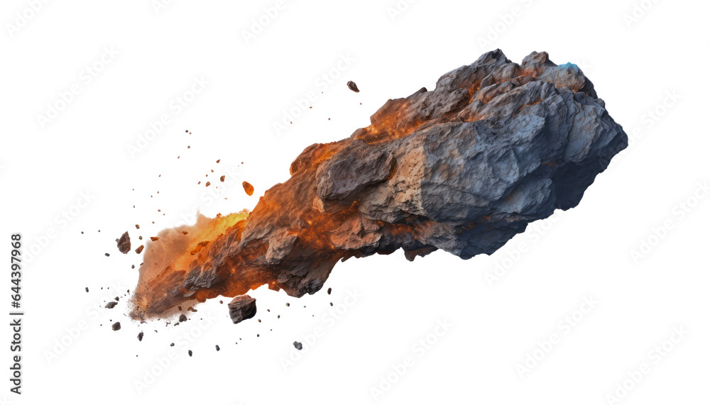 meteor isolated on transparent background cutout Stock Illustration ...