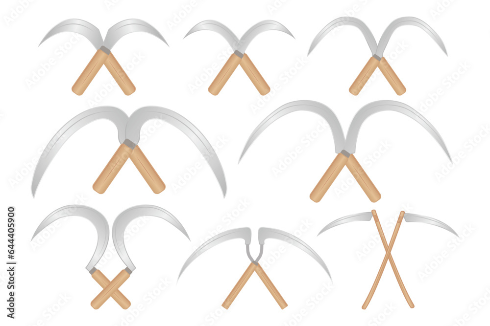 Cross Sickle Clipart Bundle, Sickle Vector Bundle, Cross Sickle Bundle ...