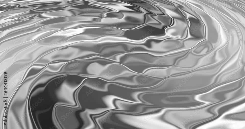 Abstract Liquid Paint Texture of silver color. Animated gradient fluid ...