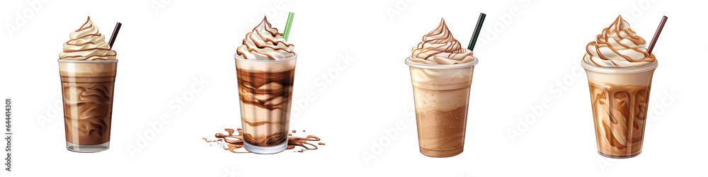 Frappuccino clipart collection, vector, icons isolated on transparent ...