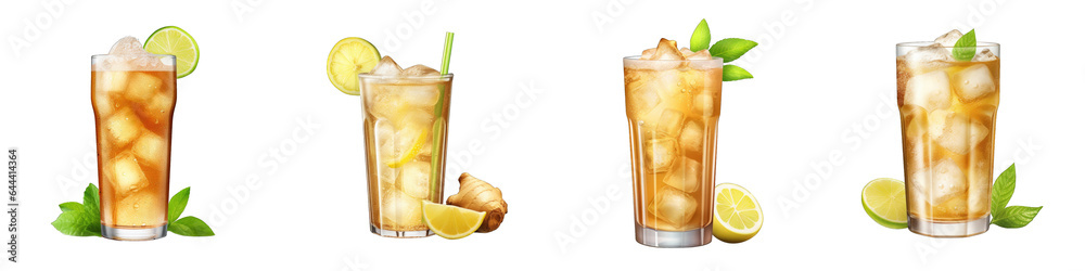 Ginger Ale clipart collection, vector, icons isolated on transparent ...
