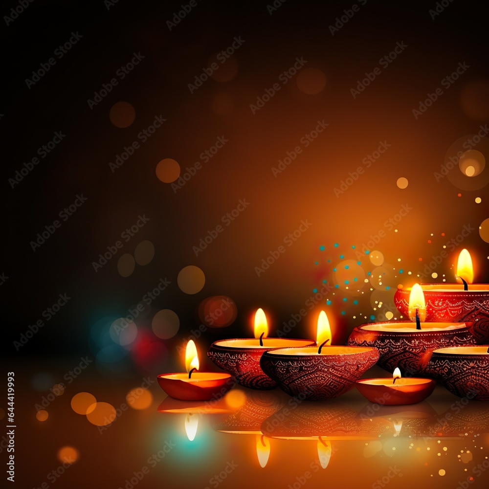 Diwali card banners shubh Deepavali festival banner with text space ...