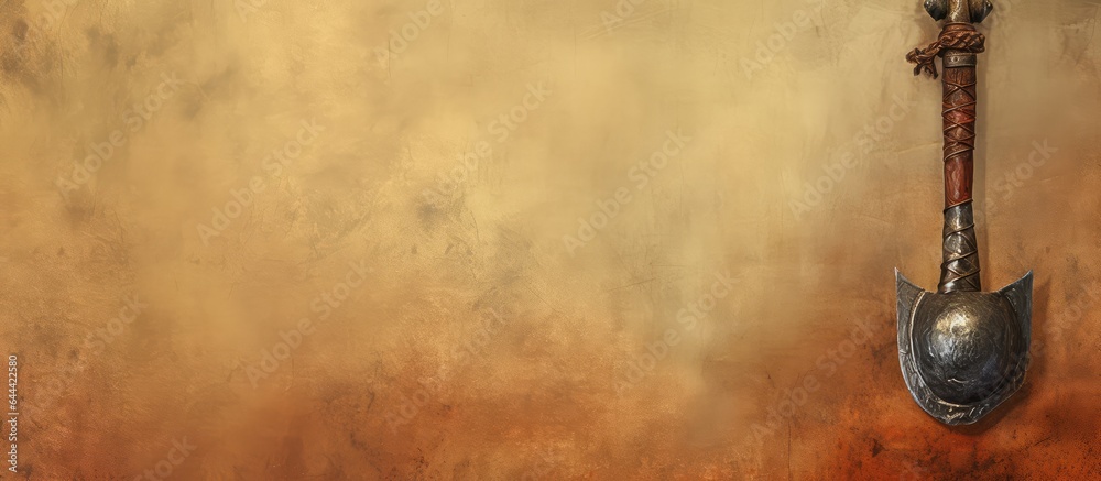 Medieval knights bludgeoning weapon old mace isolated pastel background ...