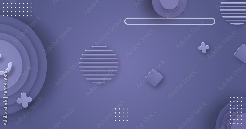 Purple color geometrical shapes motion graphics background. Animated ...